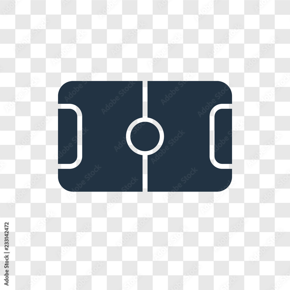 Football field vector icon isolated on transparent background, Football ...