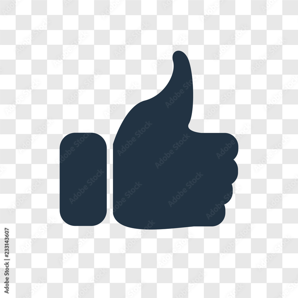 Like vector icon isolated on transparent background, Like transparency ...