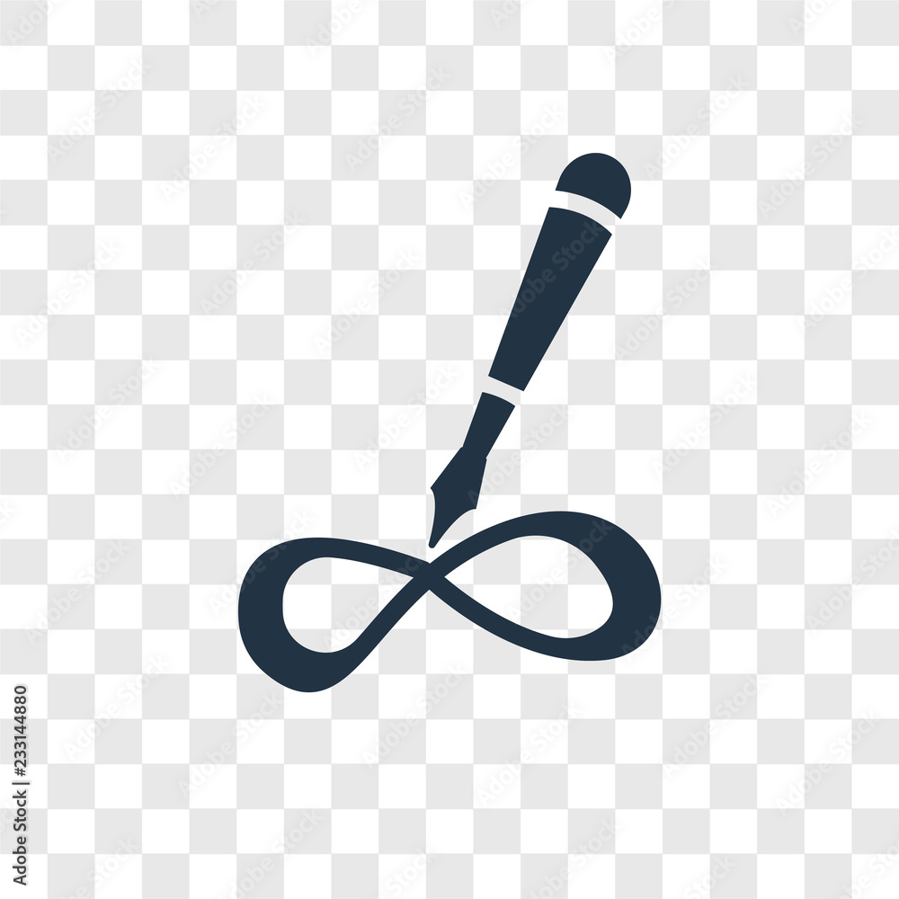 Calligraphist vector icon isolated on transparent background ...