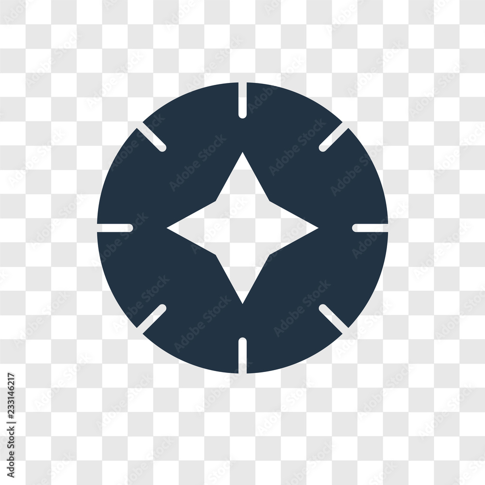 Compass vector icon isolated on transparent background, Compass ...