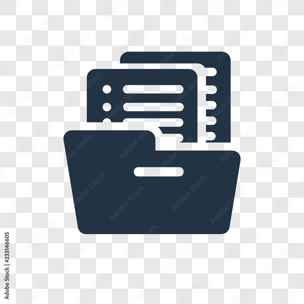 Files vector icon isolated on transparent background, Files transparency logo design Stock ...