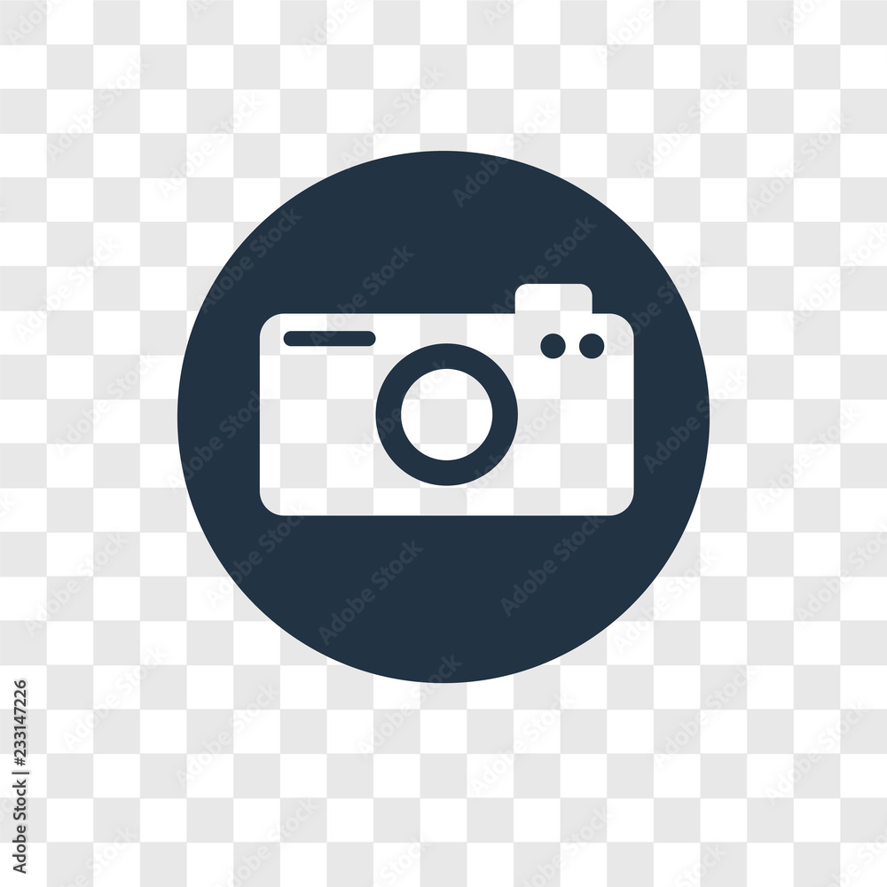 Camera vector icon isolated on transparent background, Camera ...
