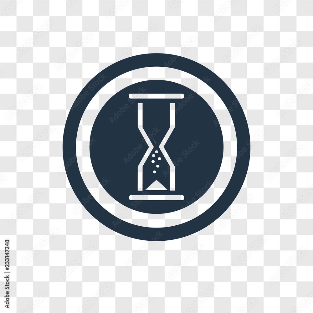 Sand Clock vector icon isolated on transparent background, Sand Clock ...