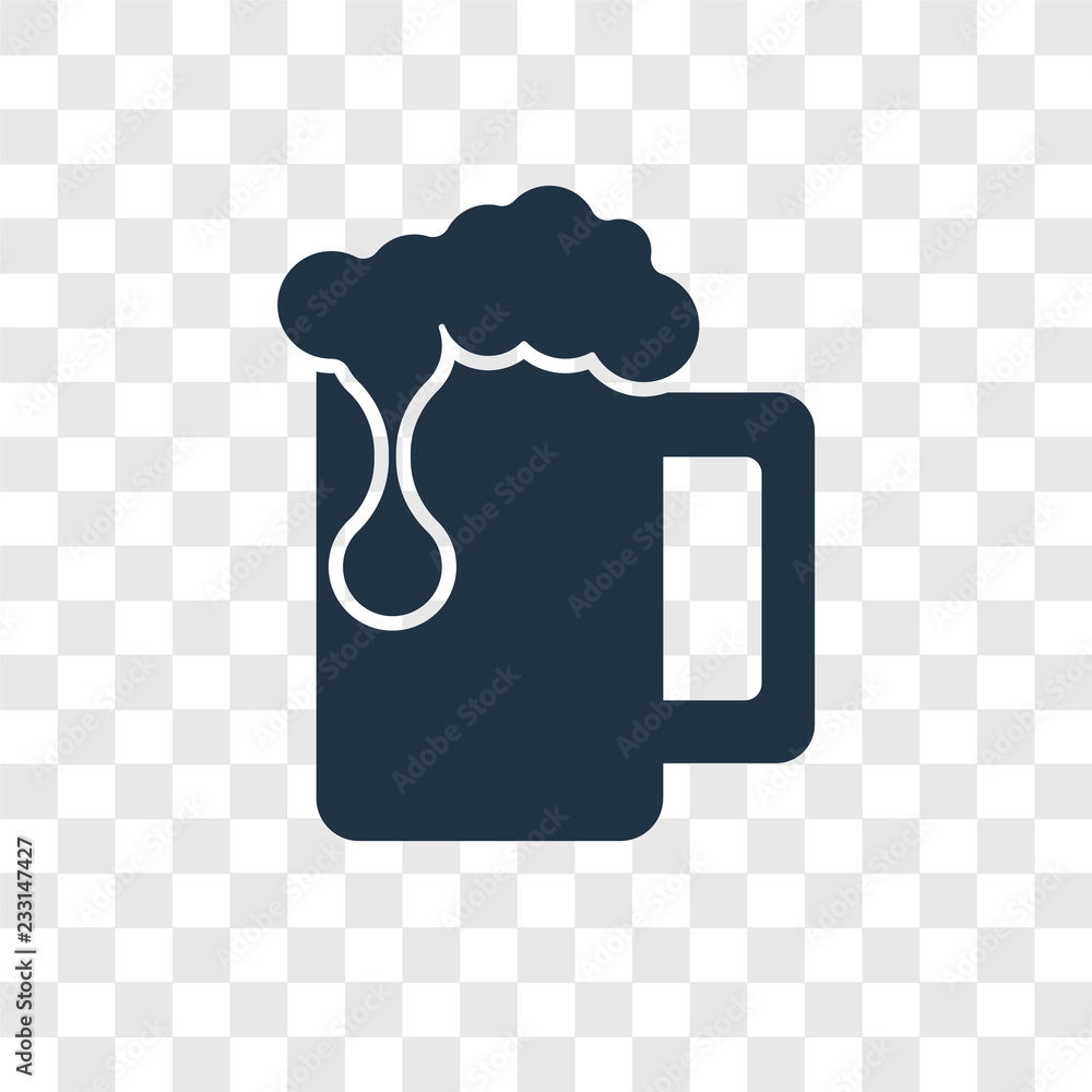 Beer vector icon isolated on transparent background, Beer transparency ...