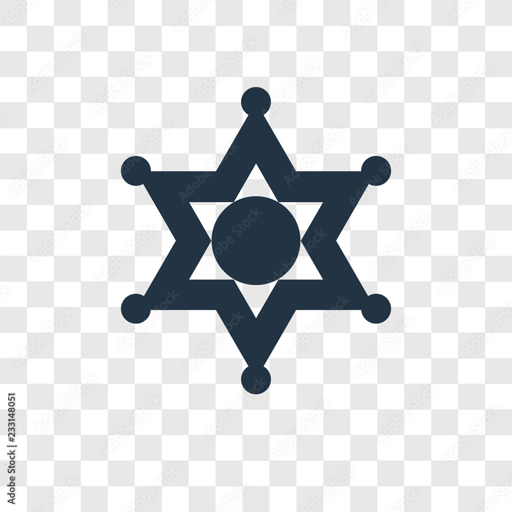 Sheriff vector icon isolated on transparent background, Sheriff ...