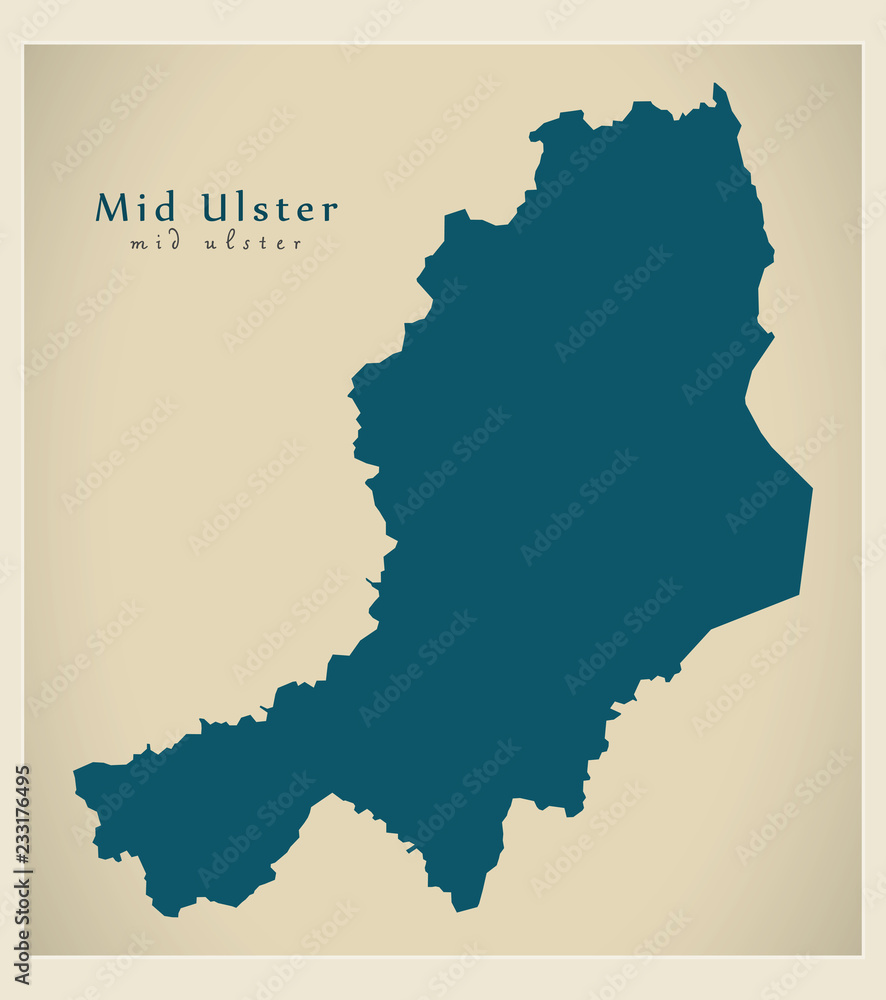 Mid Ulster district map of Northern Ireland Stock Vector | Adobe Stock