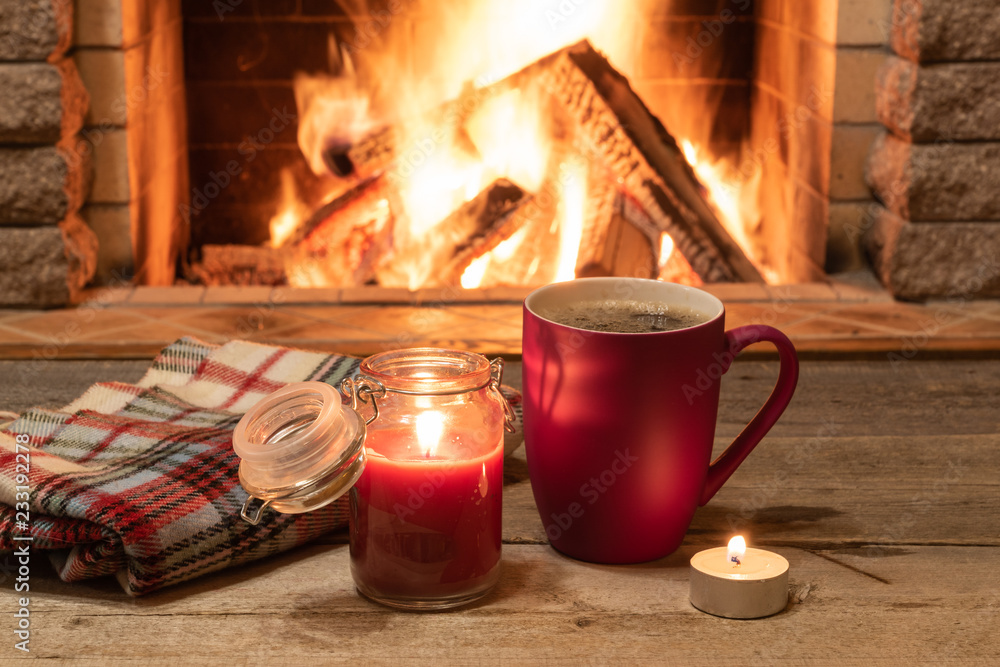 Cozy Fireplace Scene