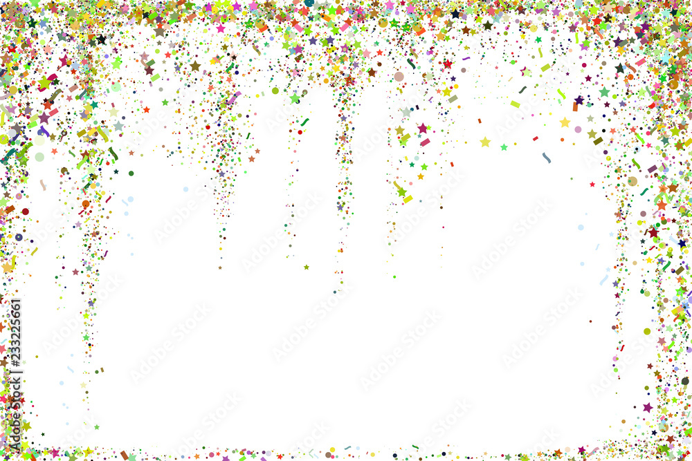 Gold glitter confetti texture on a white background. Golden explosion ...