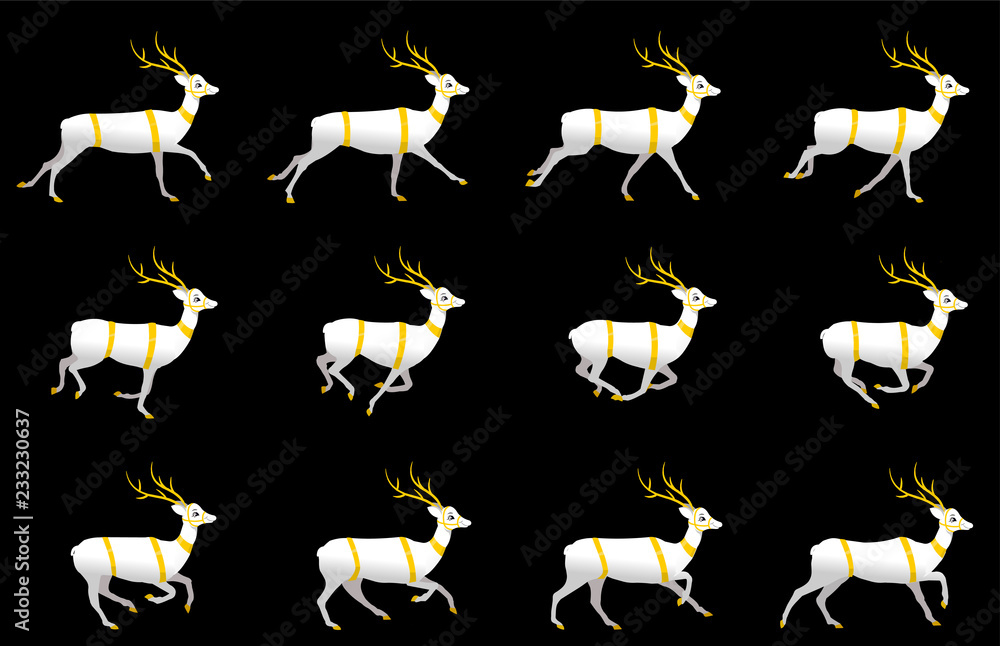 animation sprite sheet, Can be used for GIF animation Stock Vector ...