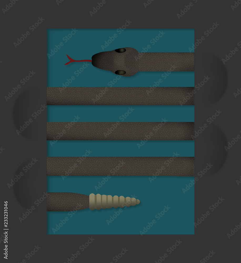 A snake looks like lines on a page in this interesting look at serpents ...