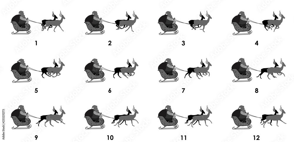 animation sprite sheet, Can be used for GIF animation Stock Vector ...