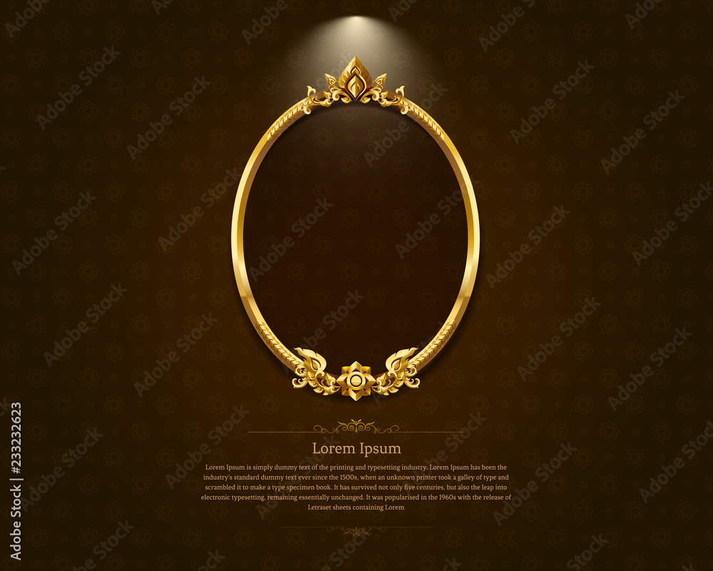 Thai art frame border pattern Stock Vector | Adobe Stock