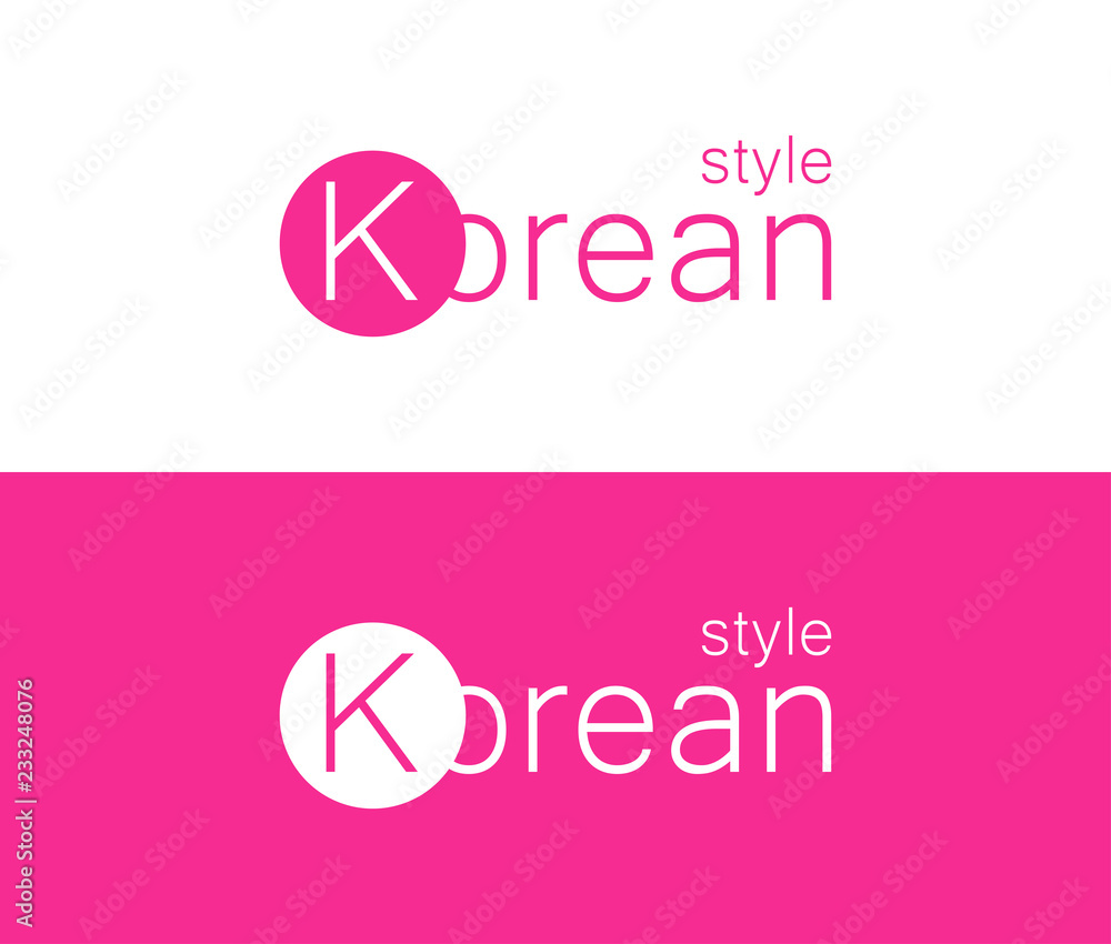 Pink Logo for Fashion Clothing Shop - Vector modern emblem. Stock ...