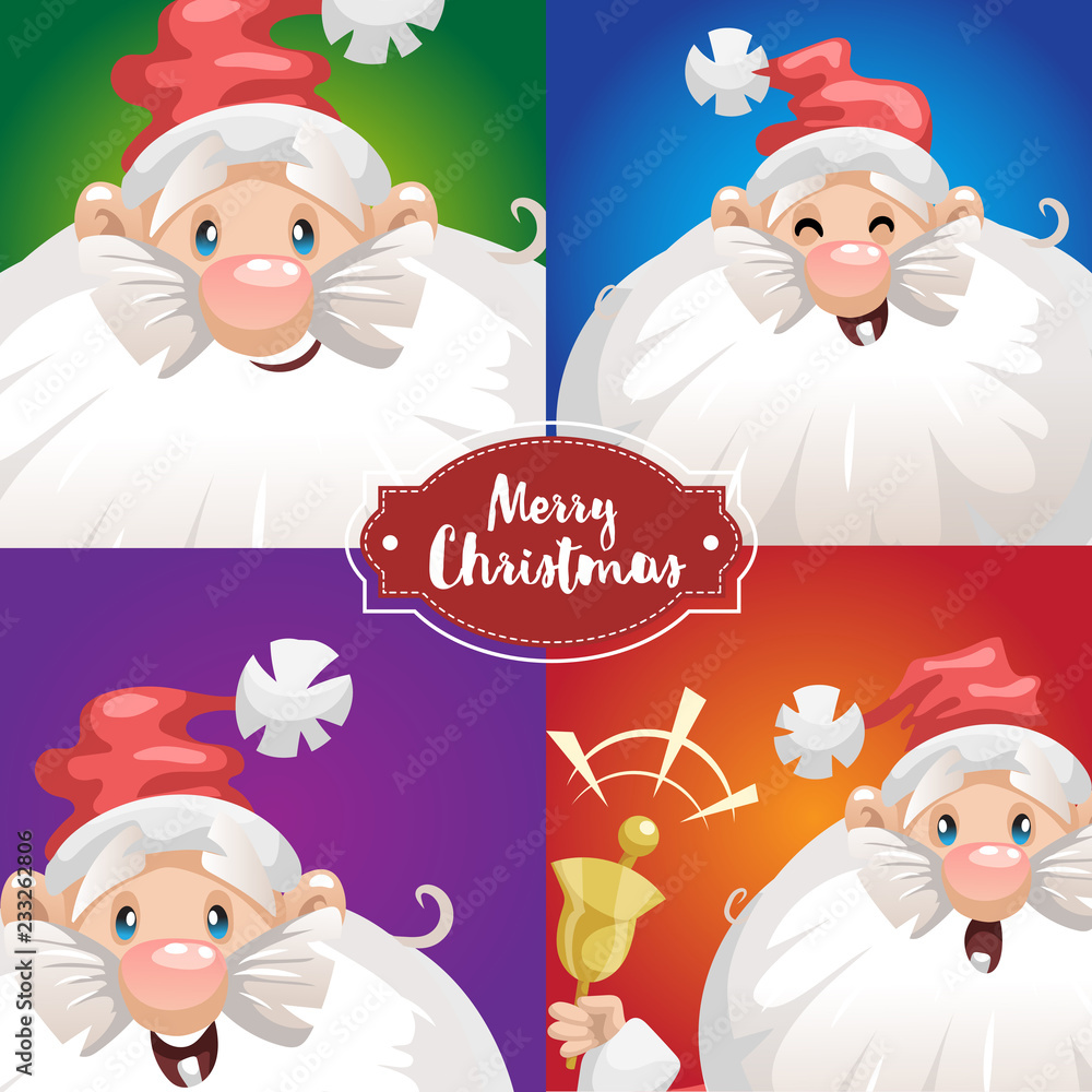 Santa Claus Clipart Face Expressions