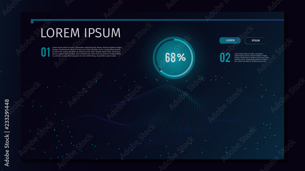 3d abstract digital technology background. Futuristic sci-fi user ...