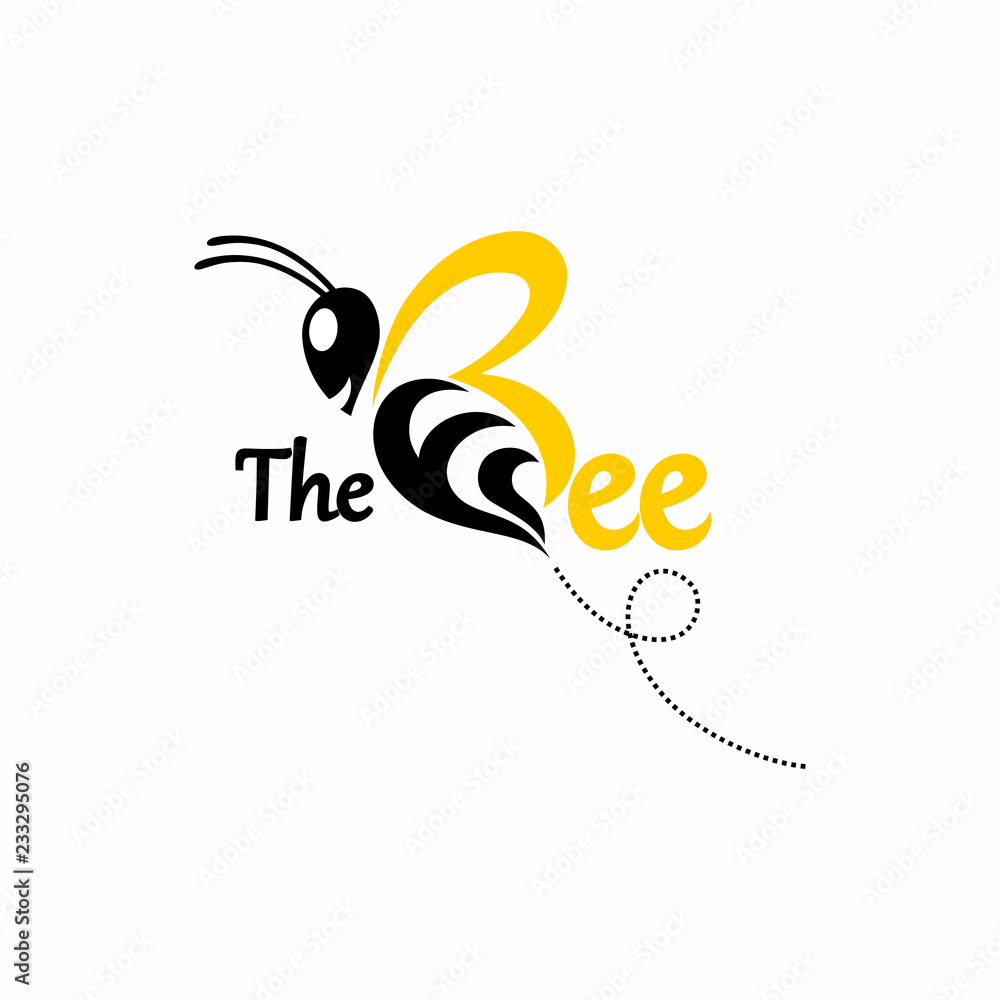 FB F B Initial Green Yellow Bee Logo Vector Stock Vector | Adobe Stock
