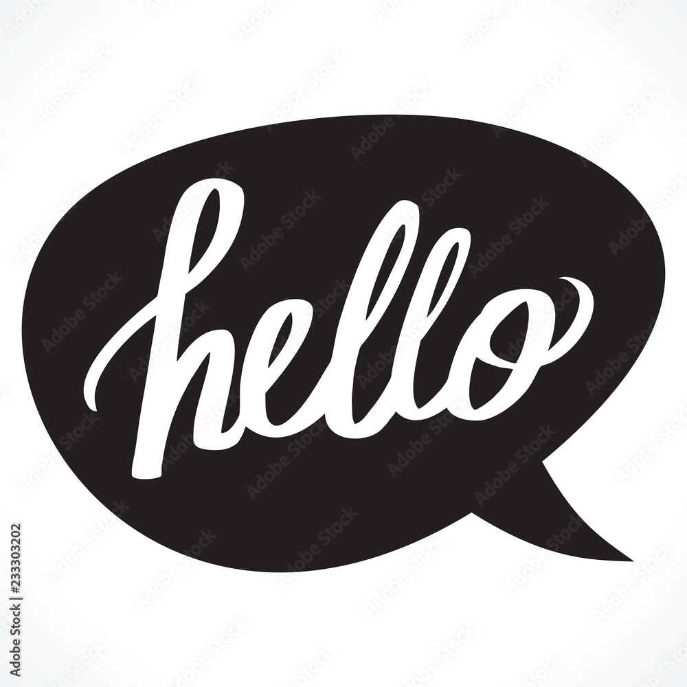 Hello illustration vector Stock Vector | Adobe Stock