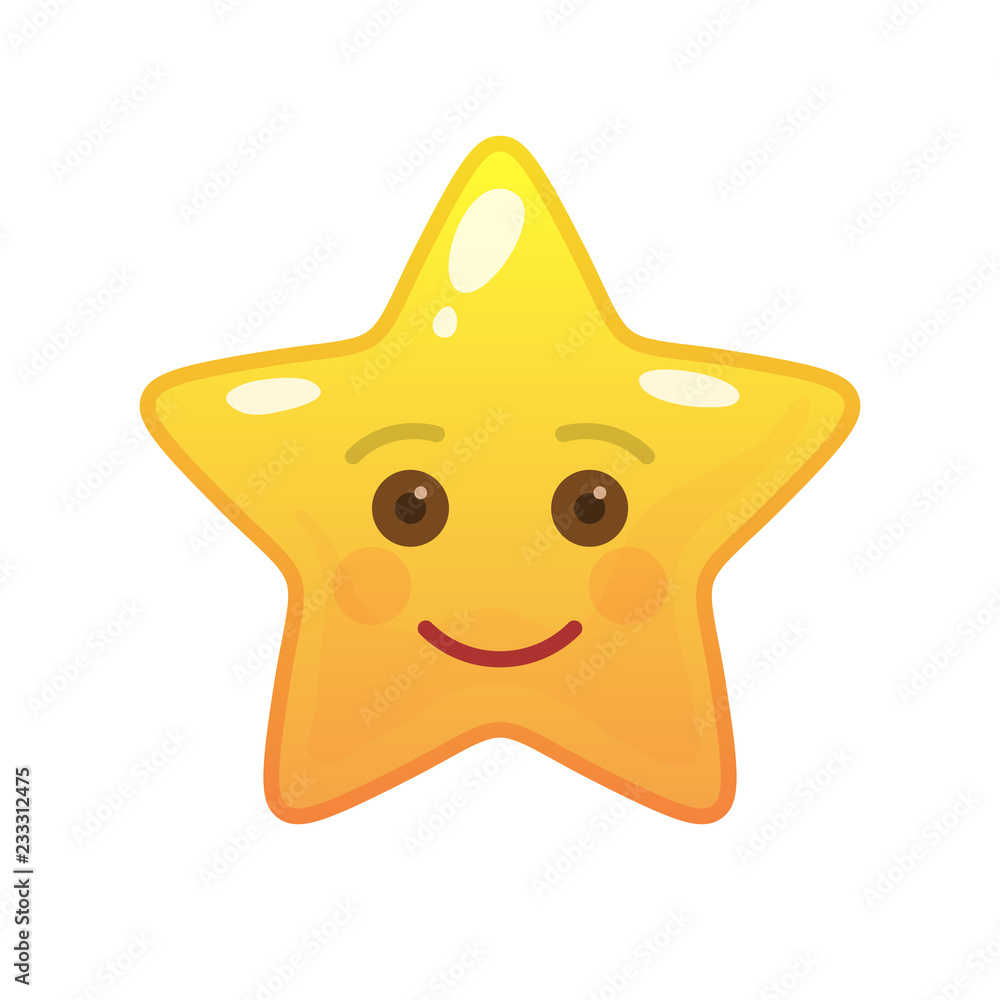 Smiling Gold Star Clipart