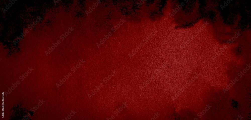Dark red watercolor abstract background, stain, splash of paint, stain ...