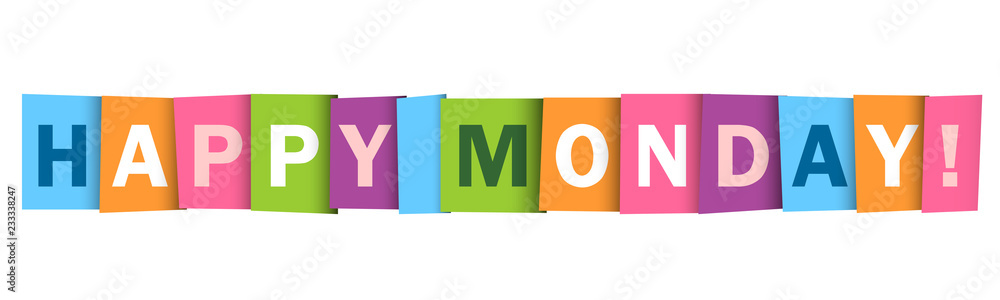 HAPPY MONDAY! Typography Banner Stock Vector | Adobe Stock