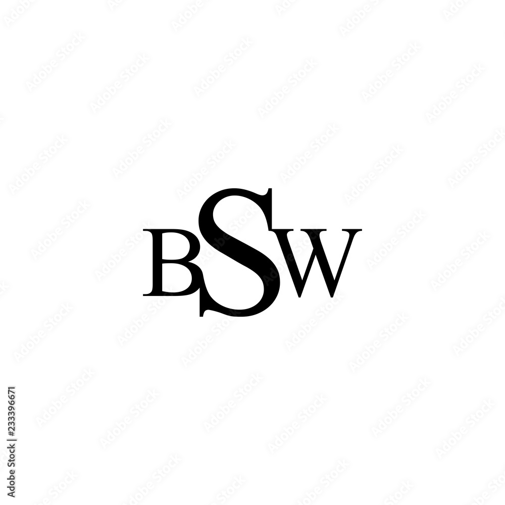 SW Initial Letter Logo Vector Stock Vector | Adobe Stock