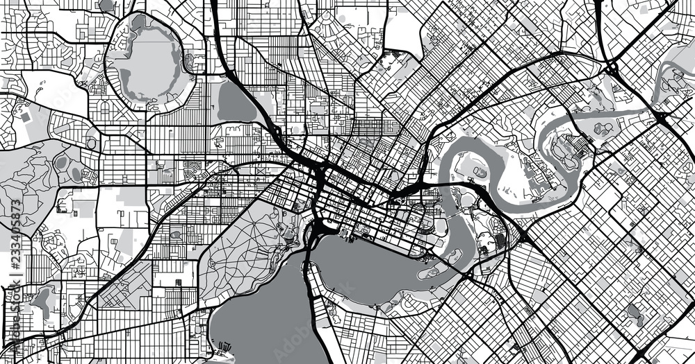 Urban vector city map of Perth, Australia Stock Vector | Adobe Stock