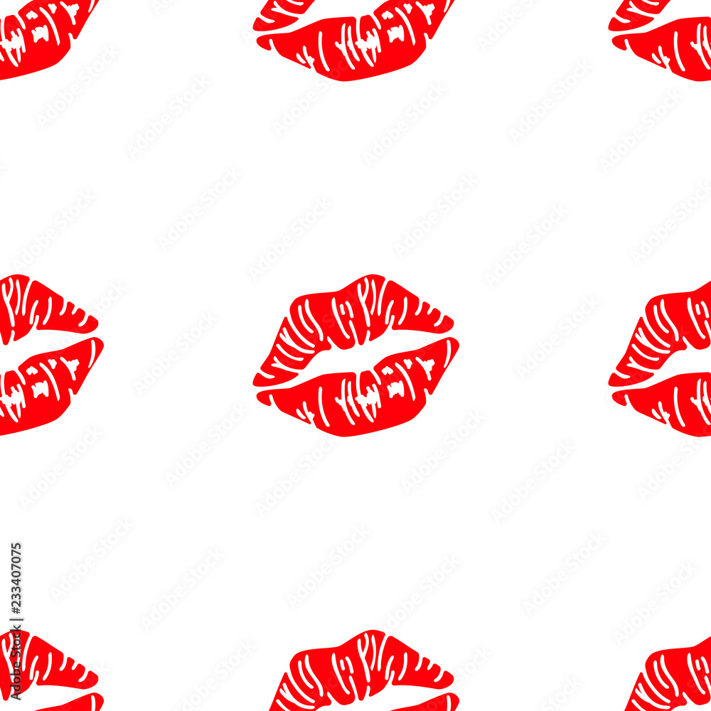 Pattern lipstick trace Stock Vector | Adobe Stock