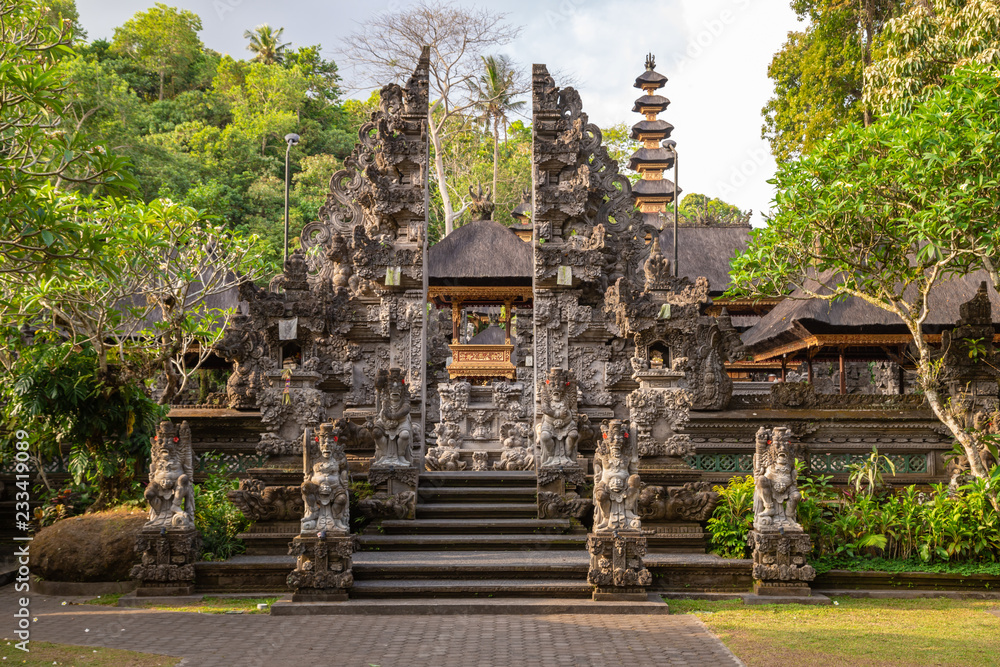 The entrance to the Hindu Temple Pura Gunung Lebah, Udud, Bali Island ...