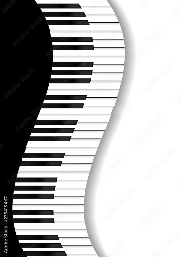 Vector : Piano keyboard equalizer concept on white background Stock ...