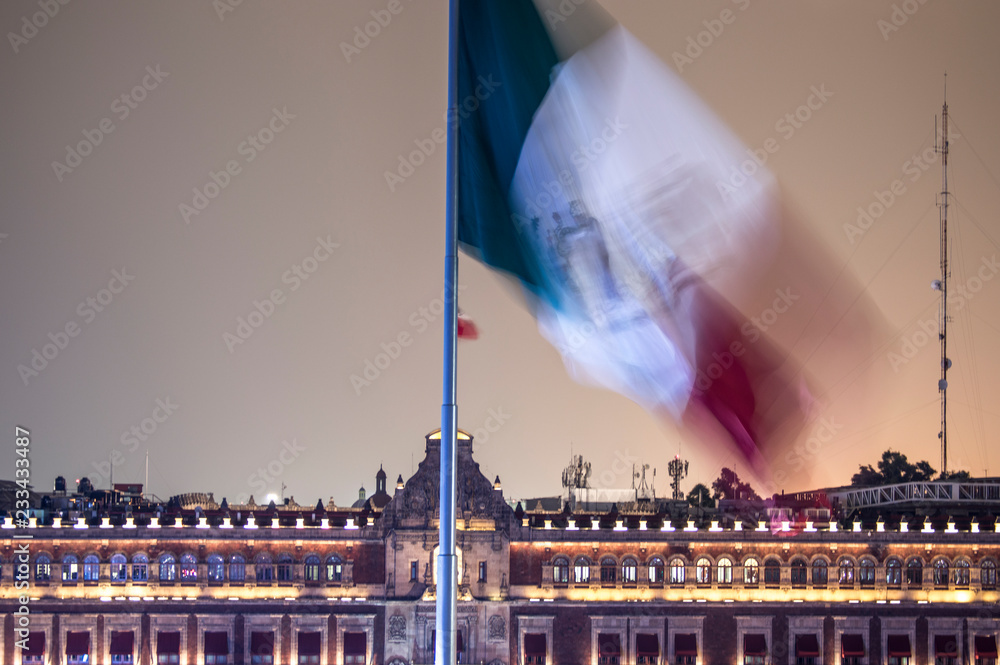 Bandera de México en el zocalo de la CDMX Stock Photo | Adobe Stock