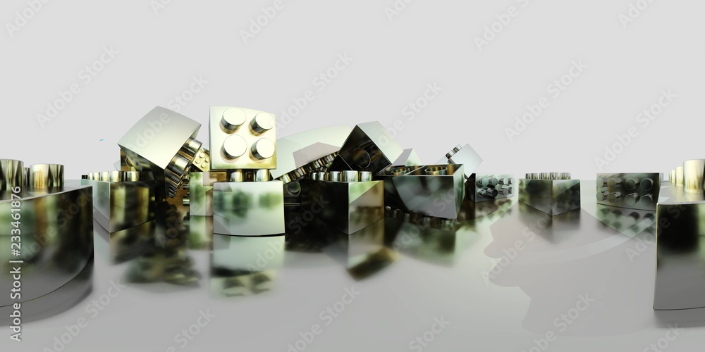 lego abstract multicube background, HDRI, environment map , Round ...