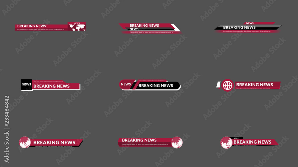 Broadcast Titles Stock Template | Adobe Stock