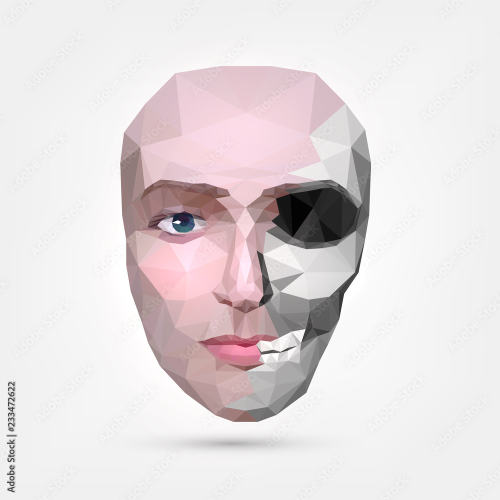 Half Skeleton Half Human Drawing