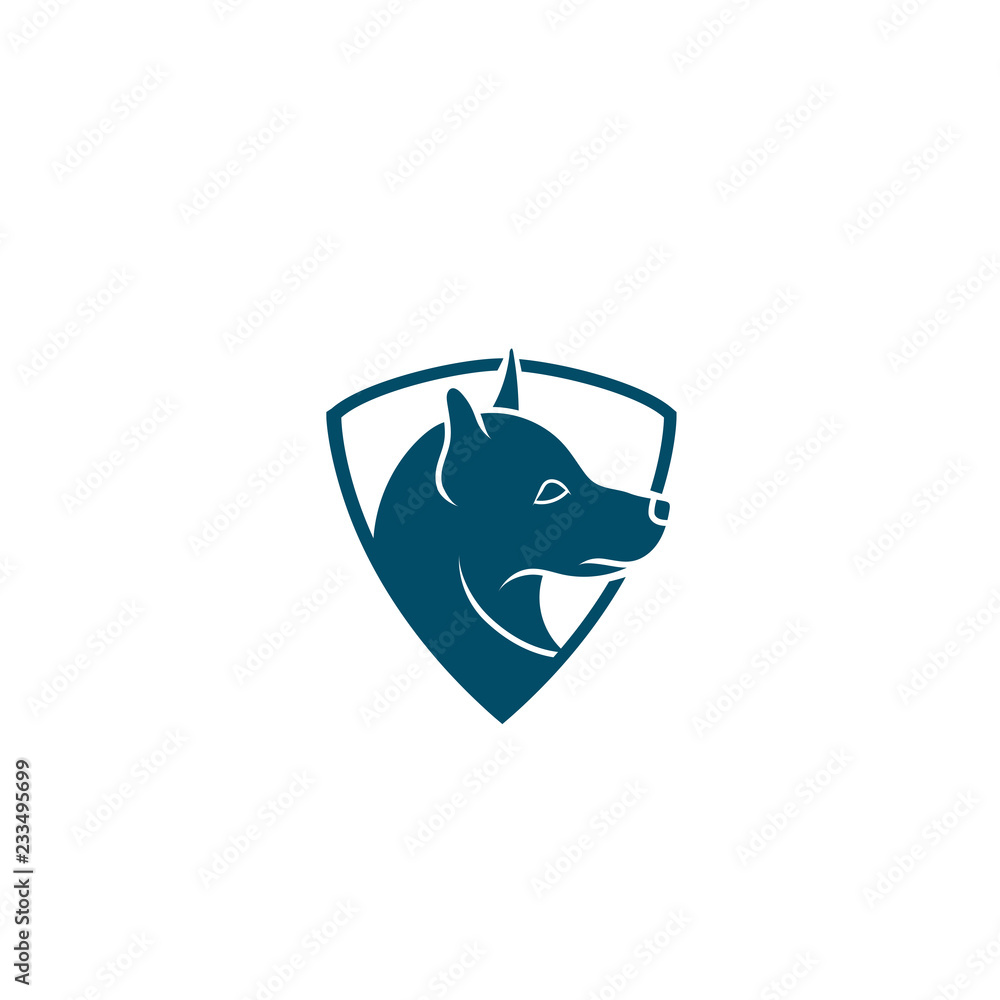 Dog logo vector icon. K9 police dog logo icon vector. K9 academy logo ...
