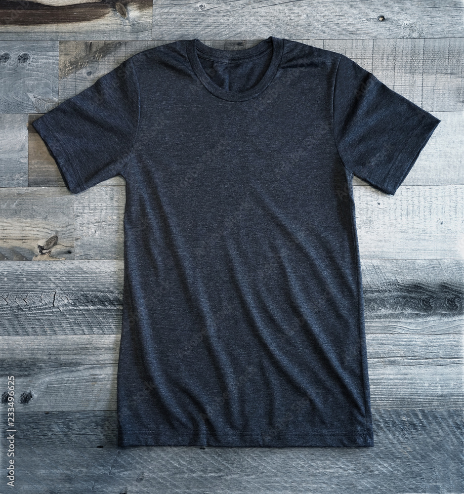 Charcoal Grey Heather Blank Tee Shirt Stock Photo | Adobe Stock