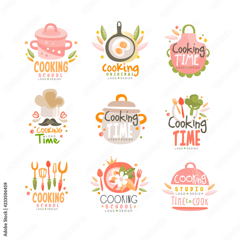 Cooking time studio logo design, kitchen emblem can be used for ...