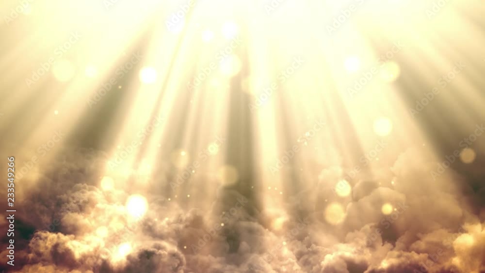 Vidéo Stock Heavenly Light rays Worship animation which is suited for ...