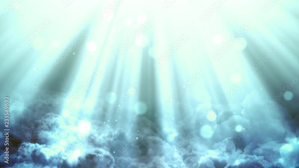 Heavenly Light rays Worship animation which is suited for broadcast ...