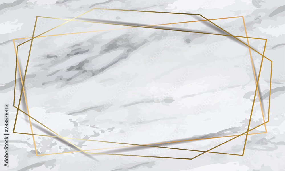 Romantic Wedding Day background place for text, gold geometric frames ...