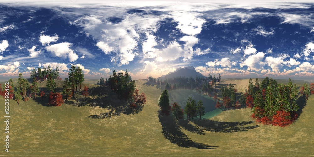 HDRI, environment map , Round panorama, spherical panorama, equidistant ...