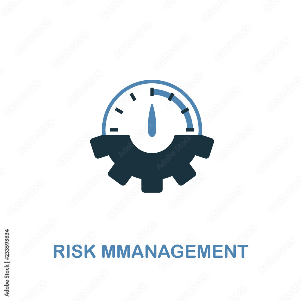 Risk Management icon. Two colors premium design from management icons ...