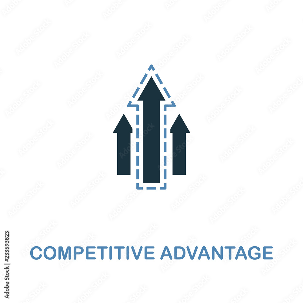 Competitive Advantage icon. Two colors premium design from management ...