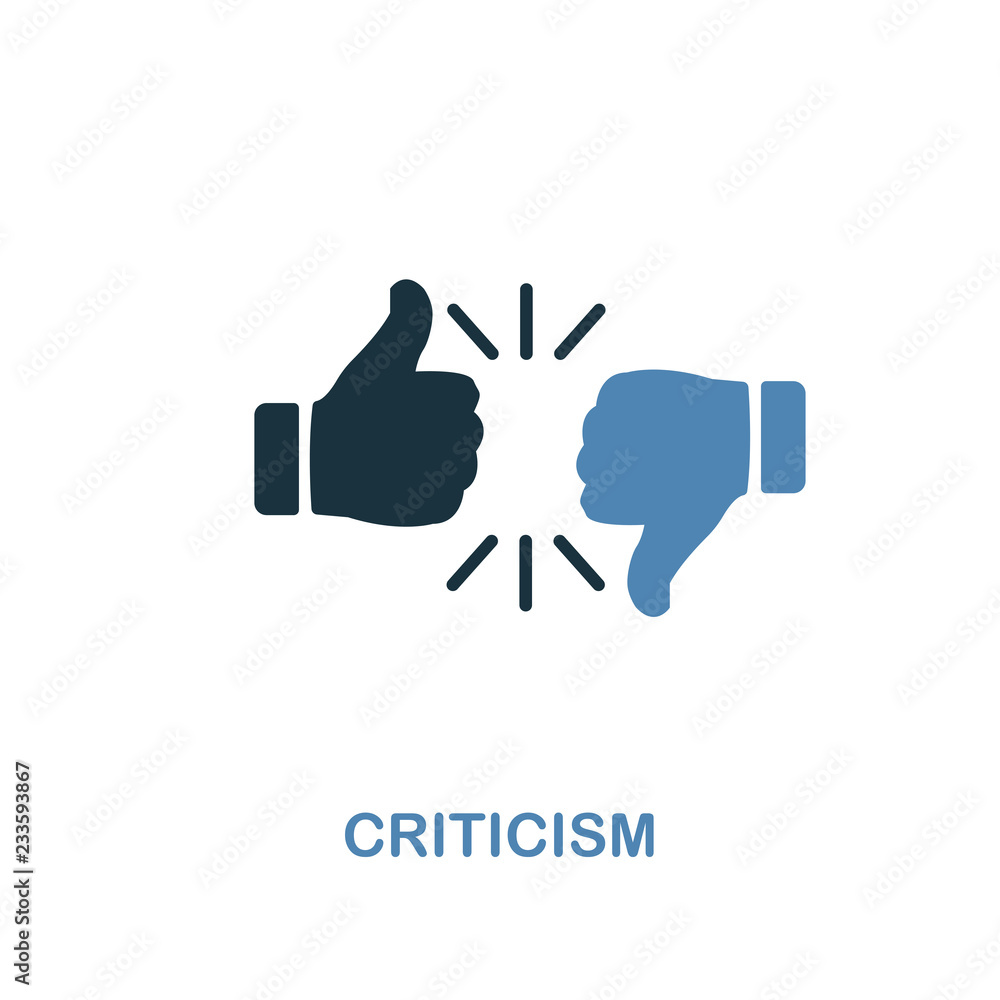 Criticism icon. Two colors premium design from management icons ...