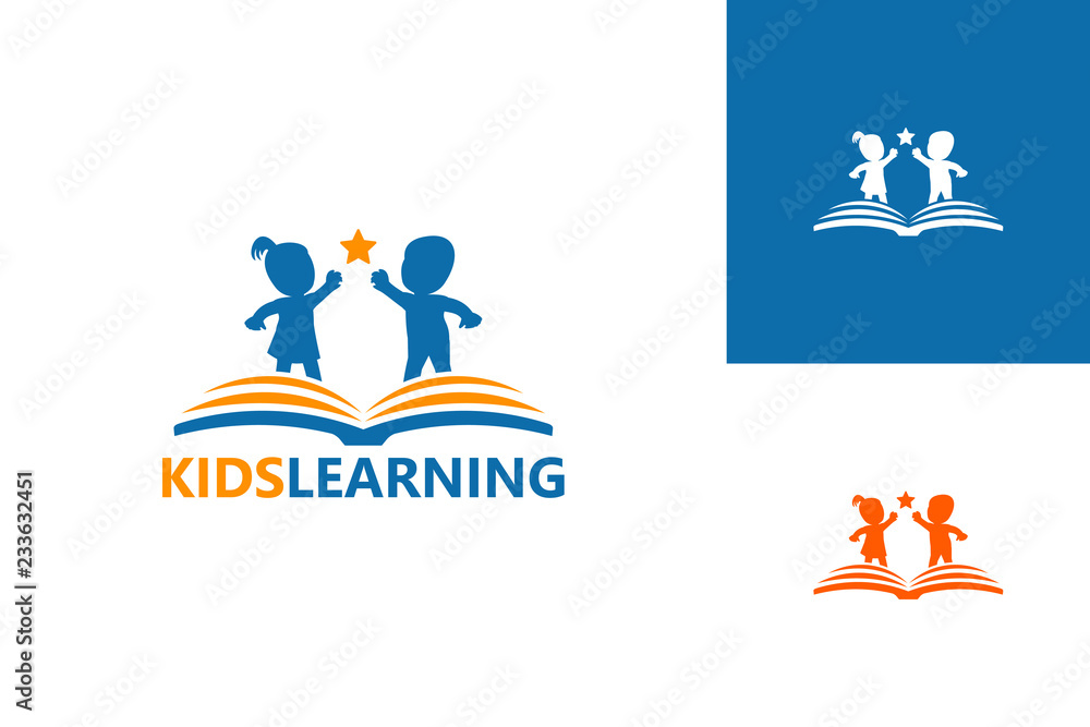 Kids Learning Logo Template Design Vector, Emblem, Design Concept ...