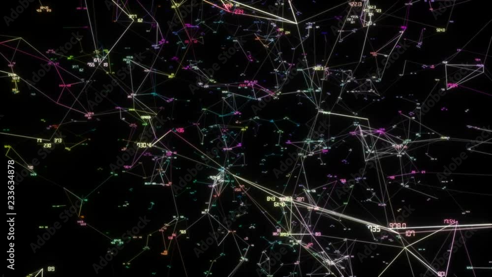 Vidéo Stock Mathematical Universe. Color mathematics.Network / math ...