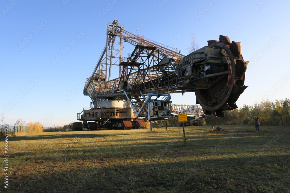 Stockfoto alter tagebau bagger kohleabbau kohle kohlebergbau bergbau ...