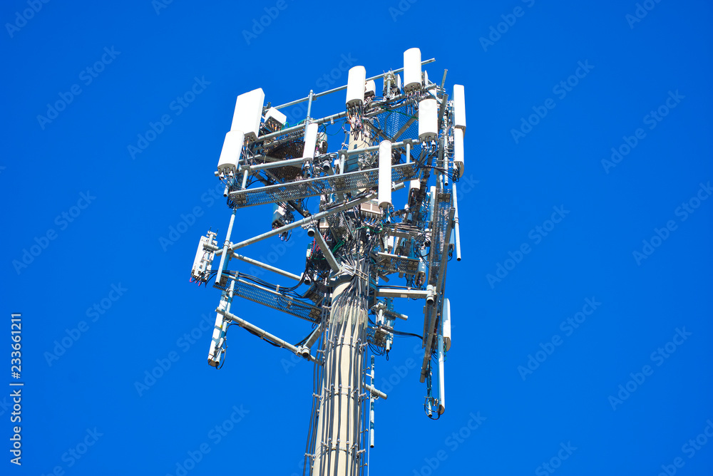 Cell Tower - Telecommunications and Broadcast Technologies Stock Photo ...