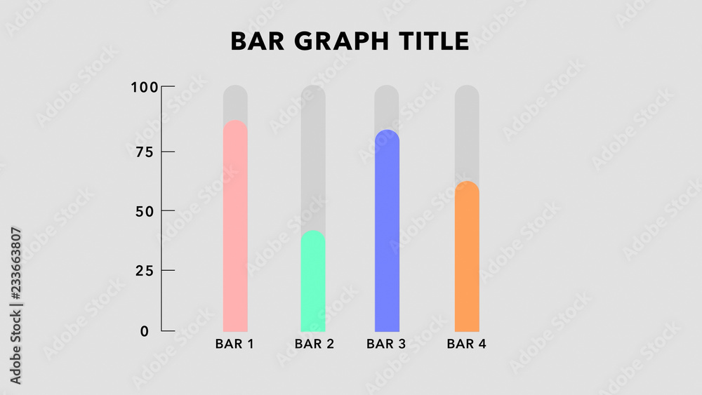 Rounded Bar Graph Stock Template | Adobe Stock