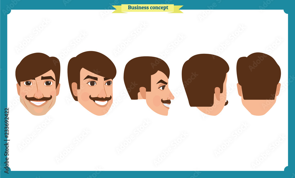 working people, business man avatar icons.Flat design people characters ...