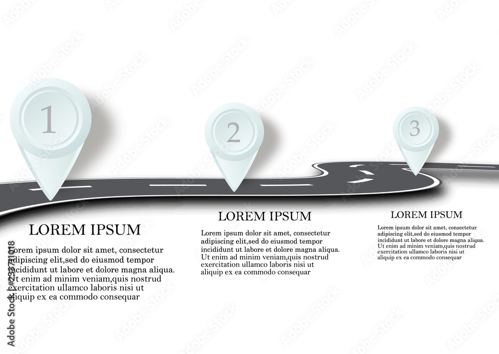 Design template: Road map business timeline, Vector Illustratio Stock ...